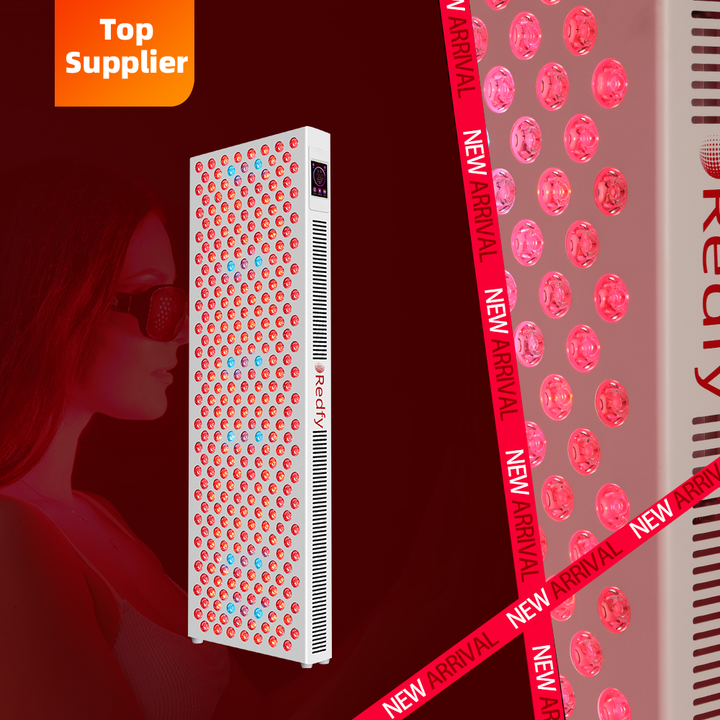 Redfy Flexible Large 1500W 8 Wavelength Full Body Red Light Therapy Panel Lamp With Stand ...