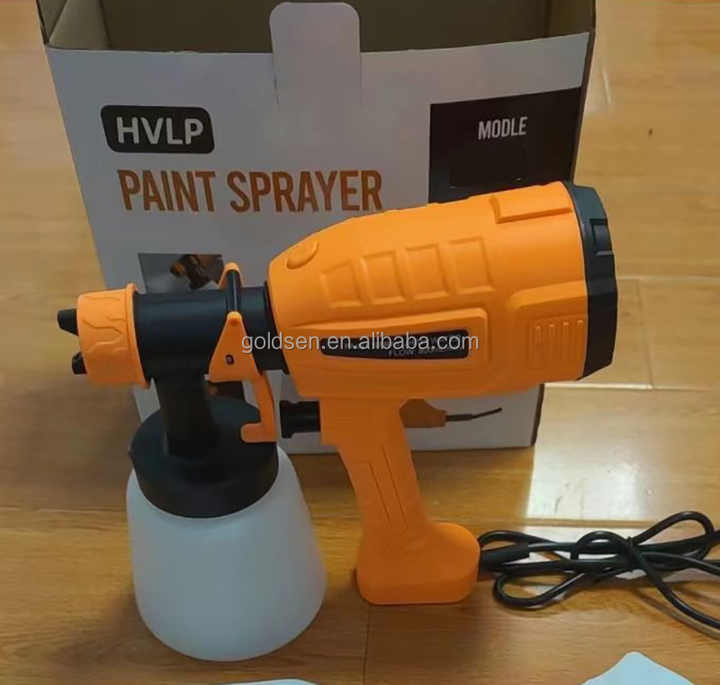 Portable 450W HVLP Zoom Paint Sprayer Gun System 110v 220v Home Garden ...