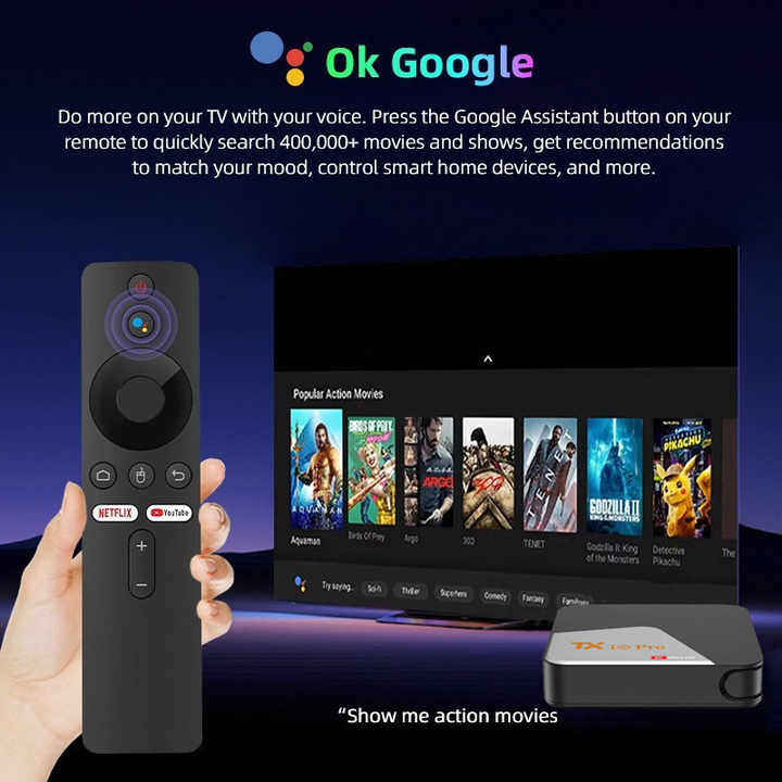 TX10 Pro Smart TV Box High Quality Android 13.0 2GB RAM 16GB ROM Quad ...