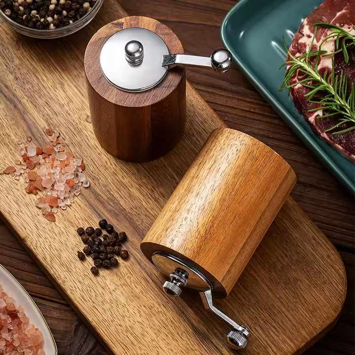Manual Spice Grinder - Eco-Friendly Acacia Wood Mill