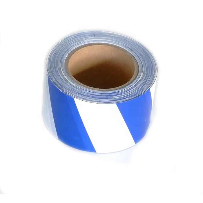 Road Safety Traffic White Blue Single Side Printed Tape Strip Warning ...