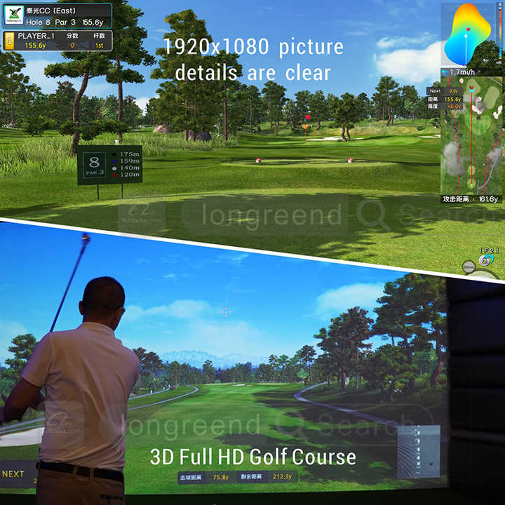 LONGREEND Golf Simulator with Professional - Level Golf Course Designs ...