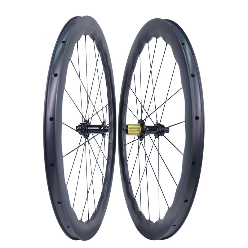 Toray T800 Carbon Fiber 700c Road Wheelset with Disc Brake and Tubeless ...