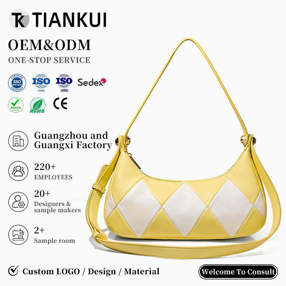 Women Hobo Shoulder Crossbody Bag PU Yellow White Color Block Diamond ...