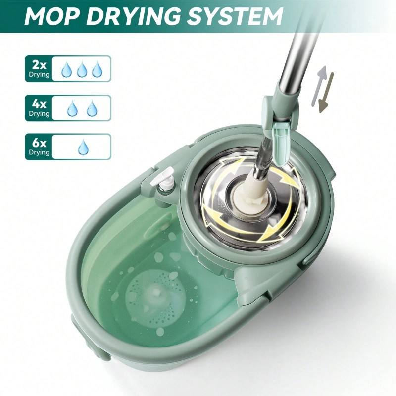 Wholesale 360 Spin Mop and Bucket Set Manual Press Centrifugal Spin ...