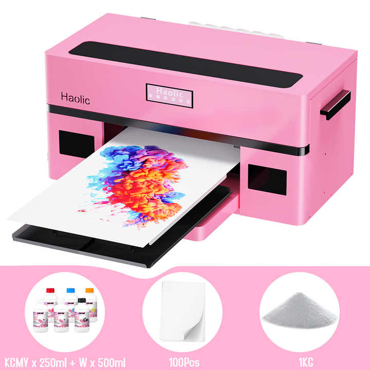 Haolic A3 Dtf Pink Roll Printer Automatic Inkjet T-shirt Printer ...