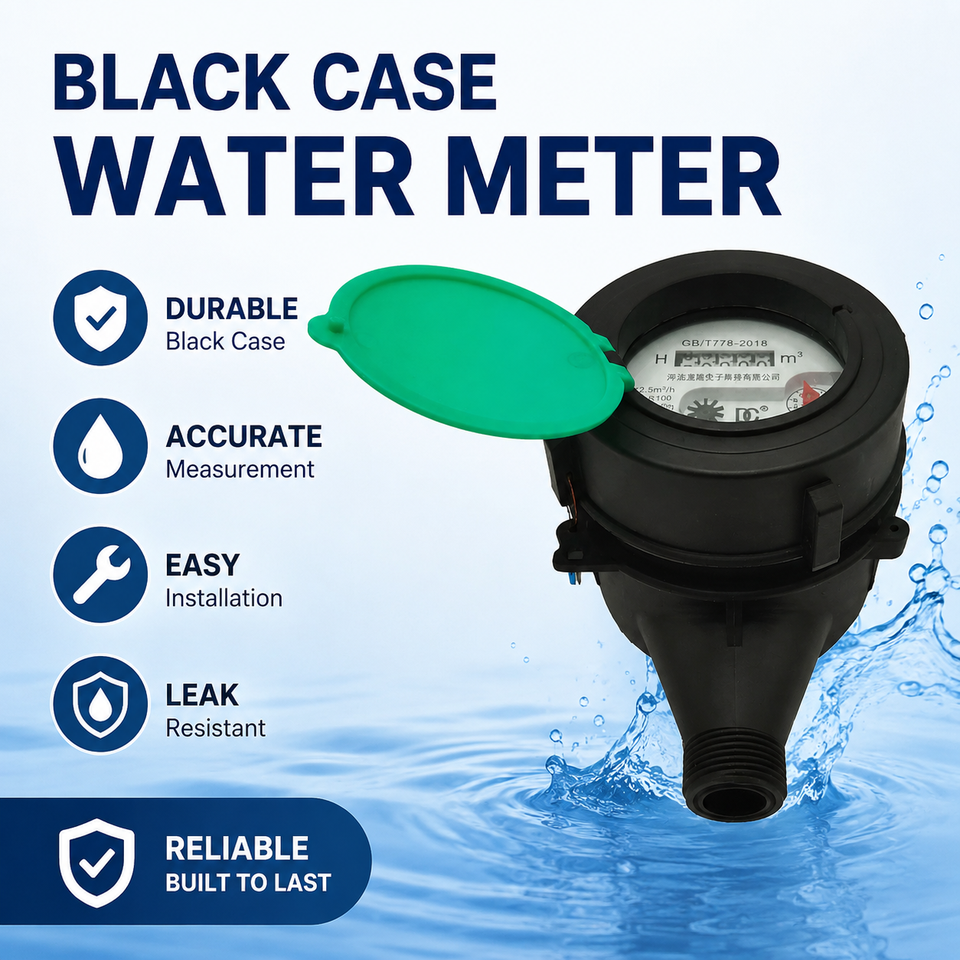 Plastic Mechanical Water Meter Measuring Water Flow DN15 Plastic Nylon ...