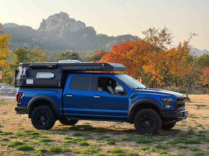 4X4 Slide on Pickup Camper Truck Shell Mid Size Truck Bed Camper Shell ...