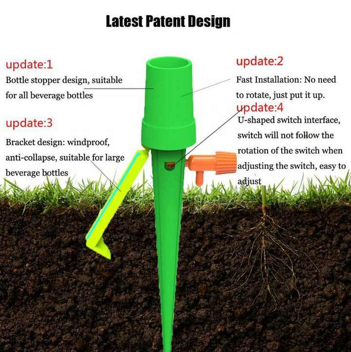 Garden 12 Pack Adjustable Automatic Watering Spike Device