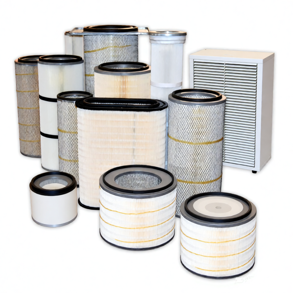 Polyester Cylindrical air Filter Cartridge Industry air Dust Filter ...