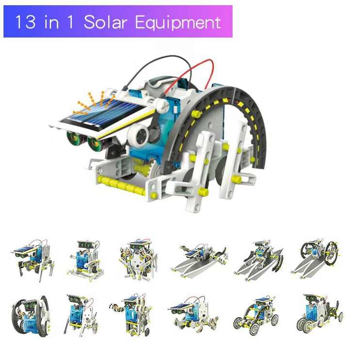 Assembling Education 13-in-1 STEM Solar Robot Kit Toys