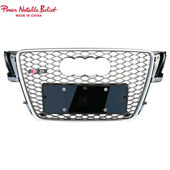 RS5 Style Front Sport Hex Mesh Honeycomb Hood Grill for Audi A5 S5 B8 ...