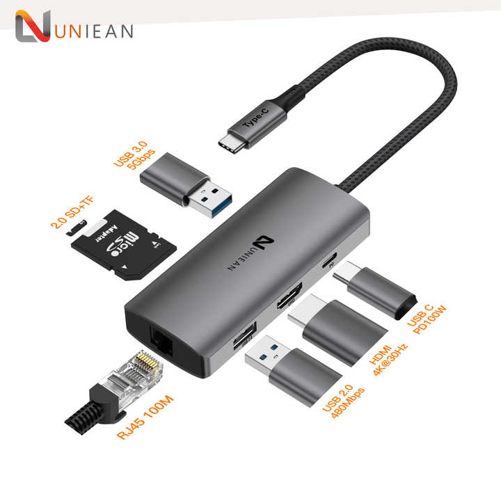 7 in 1 Multi-Functional Adapter - UHD 4k@30hz Extension