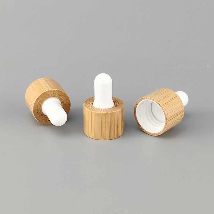 18 mm Bamboo Dropper Cap 18/410 Bamboo Cosmetic Dropper Wooden Screw ...