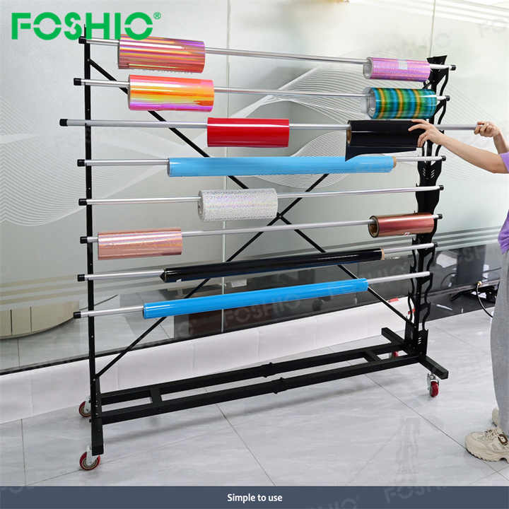 Foshio Vinyl Wrapping Roll Holder - Store 20 Rolls Easily
