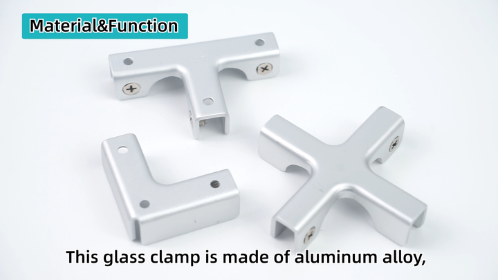 Aluminum Glass Adjustable Panel Brackets - Durable & Versatile