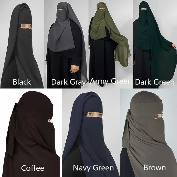 Elegant Two Layer Chiffon Niqab for Muslim Women - Customizable ODM