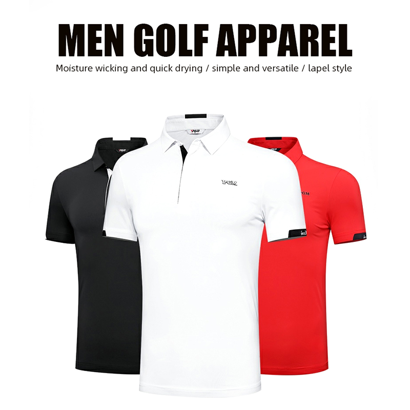 PGM YF587 mens wholesale luxury golf polo 92% polyester 8% spandex golf ...