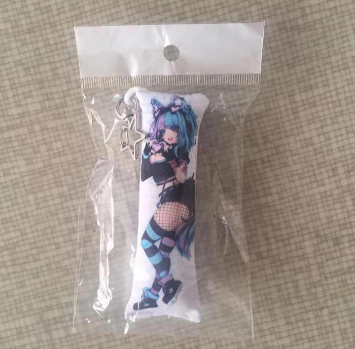 Mini Character Anime mini Dakimakura Hanging Keychain Print 4*12CM ...