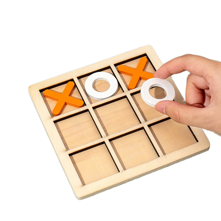 Fun Family Interactive Tic Tac Toe Chess Logical Thinking Wooden Puzzle ...