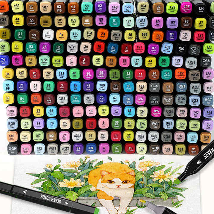 262 Colors Alcohol Permanent Paint Art Markers for Adults