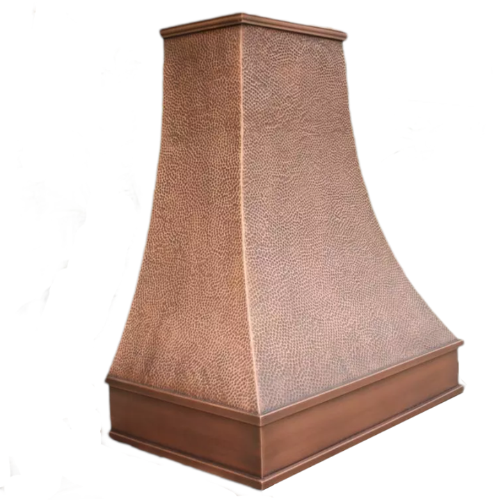 Hand Hammered Metal Brass Kitchen Range Hoods - Customizable