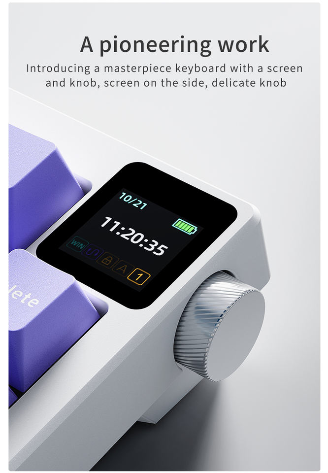 AJAZZ AK650 Wired Mechanical Keyboard RGB Customized Hot Swappable Hifi ...