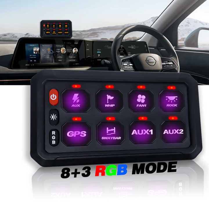 12V 24V Universal Wireless Control Flashing Lighting Mode Aux 6 Gang ...