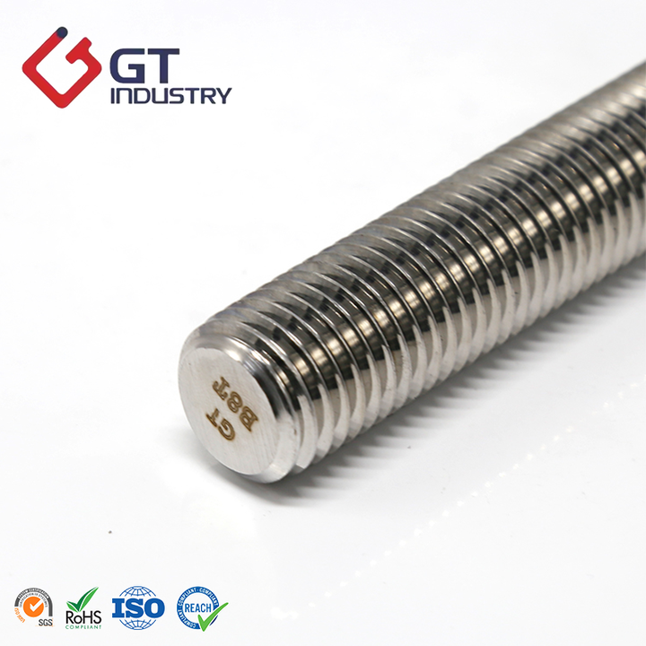 High Precision ASTM A193 B8T Stainless Steel Threaded Rods ASME B18.31.2 Inch Full Thread Stud ...