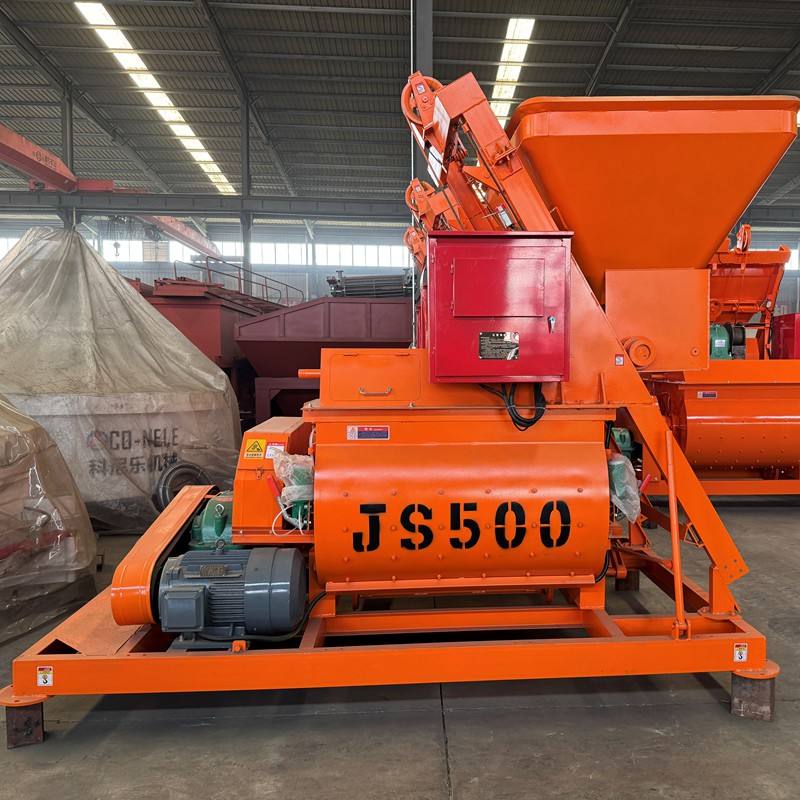 Heavy Duty Double Horizontal Shaft Mixer Diesel Powered Concrete Mixer ...