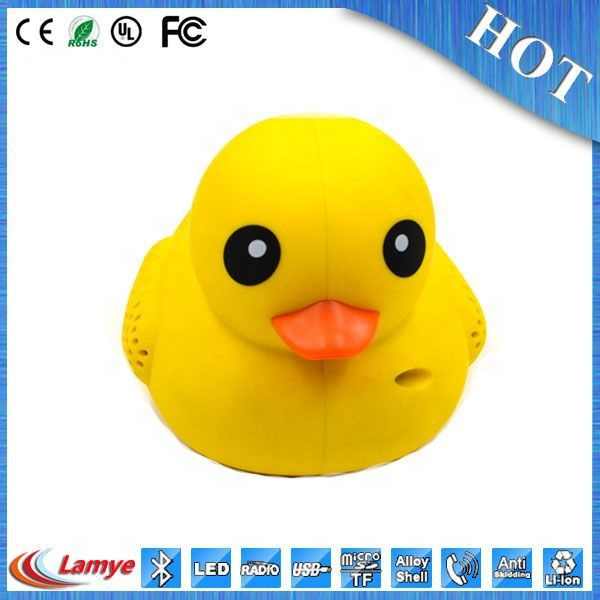 2020 New Animal Shape Rubber Animal Duck Mini Wireless Portable Speaker