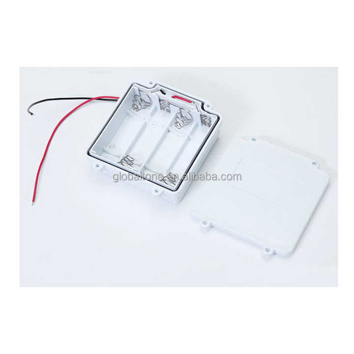 4 X AA Cell UM-3 Waterproof Battery Storage Case Box with Wire Lead ...