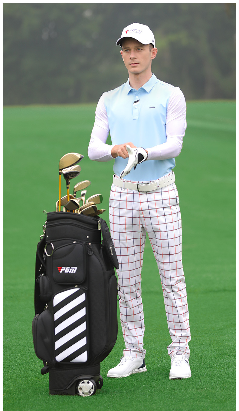 PGM KUZ106 KUZ107 plaid golf long pant high quality stretch men's golf ...