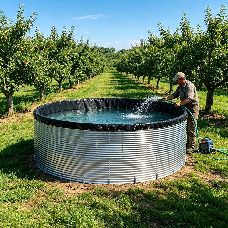 Durable Galvanized Steel Aquaculture Tank for RAS Intensive Farming ...