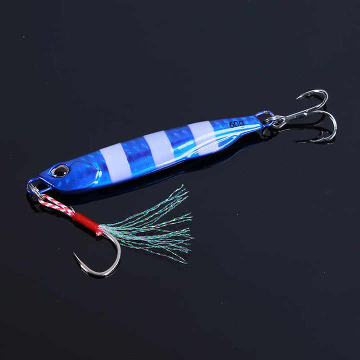 10g 40g 60g 100g 120g 150g Saltwater Fishing Little Jig Metal Jigging Head Spinner Blade Fast ...