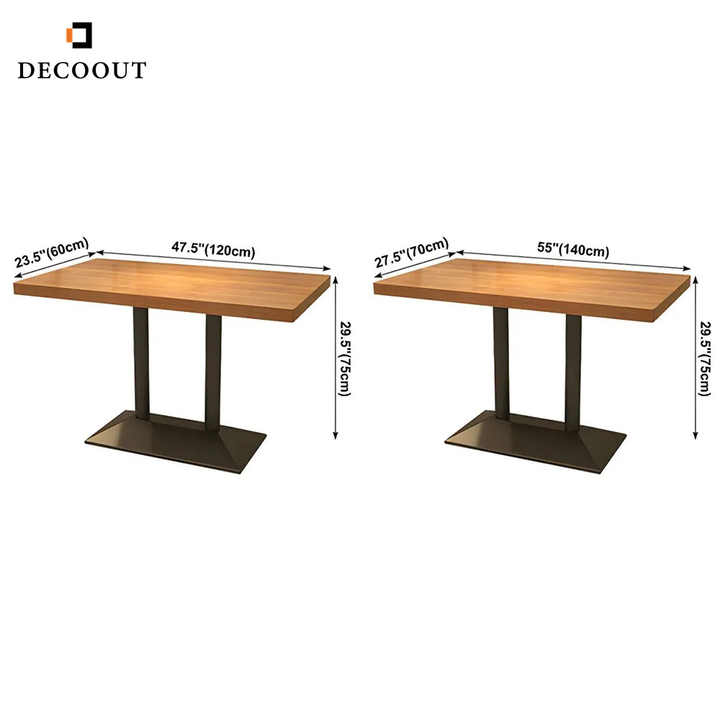 Customizable Restaurant Furniture Industrial Style Rectangular Solid ...
