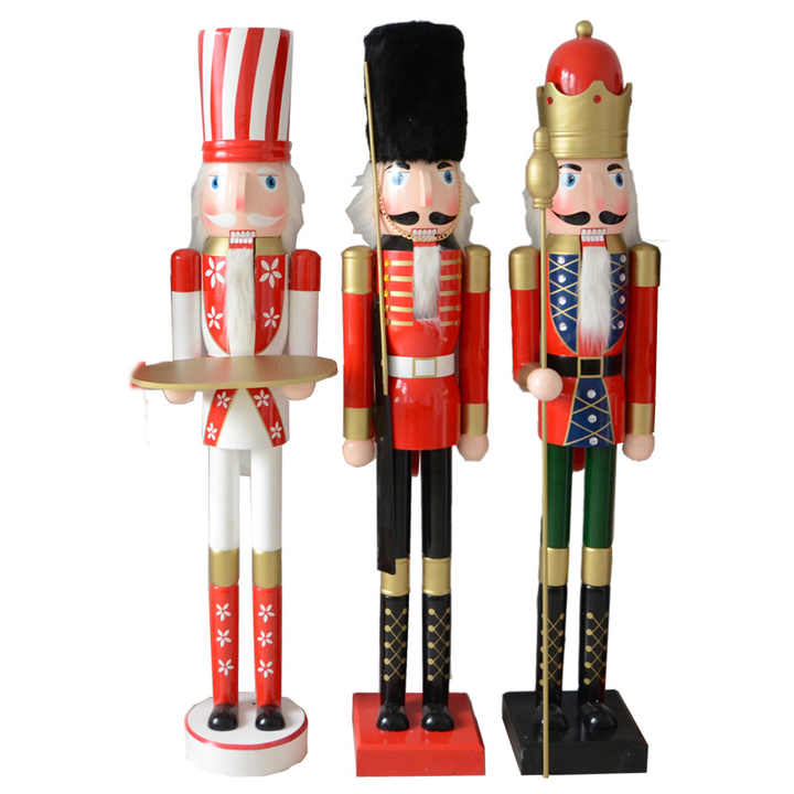Wooden Giant Large Resin Life Size Christmas Nutcracker Soldier 6ft ...