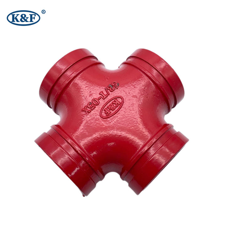 Kanaifu FM ISO Approved Tee Fire Ductile Iron Rigid Grooved Coupling Fitting Zinc Plated ...