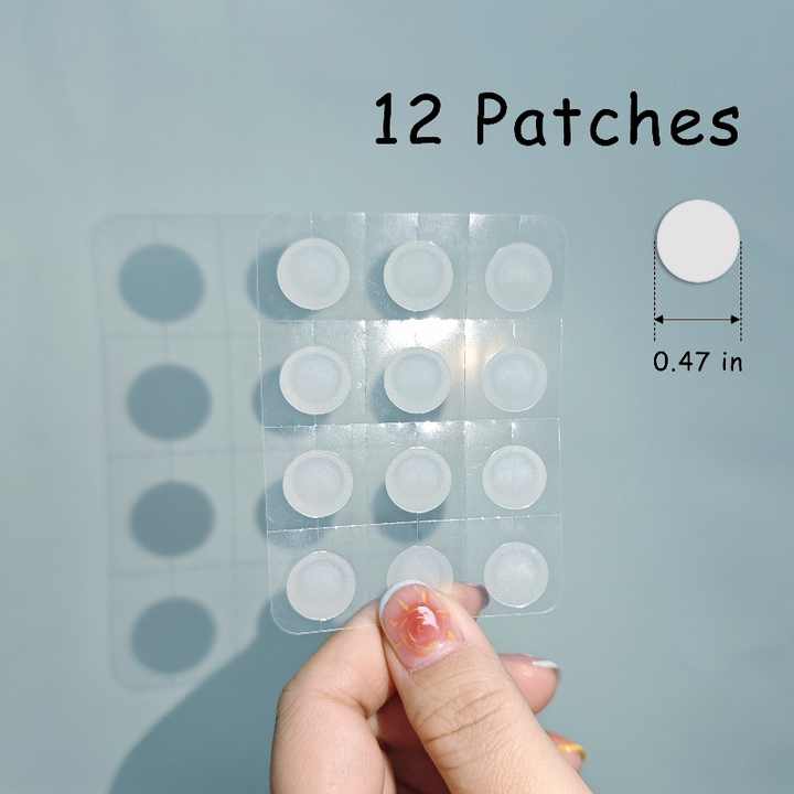 Hot Sale 12 Dots Transparent Blemish Patch Edge Pressing Hydrocolloid ...