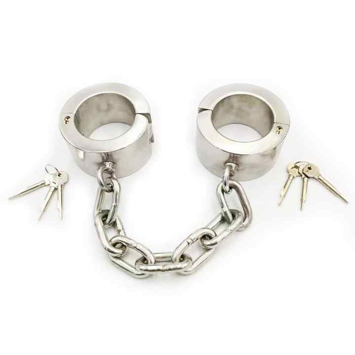 Black Emperor Heavy Stainless Steel Foot Cuffs for BDSM