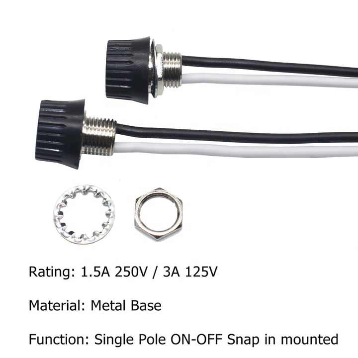 Zing Ear ZE-105M Metal Nut Canopy Light Fan Rotary Switch