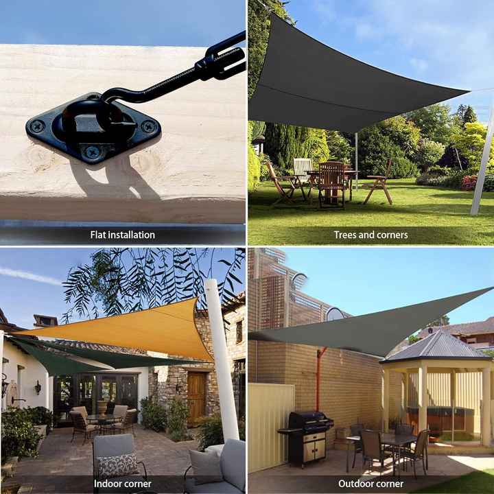 Heavy Duty Anti Rust Retractable Stainless Steel Outdoor Shade Sail for ...