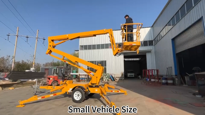 8m-20m Articulated Towable Trailer Mounted Spider Cherry Picker Boom ...