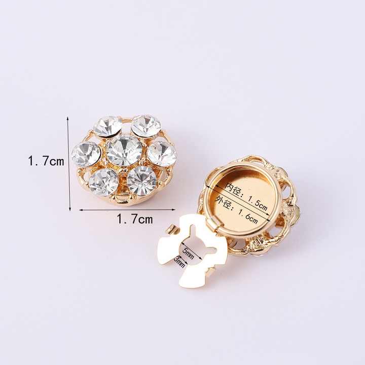 2025 New Style Rhinestone Crystal Shirt Button Covers Custom 17mm Shank ...