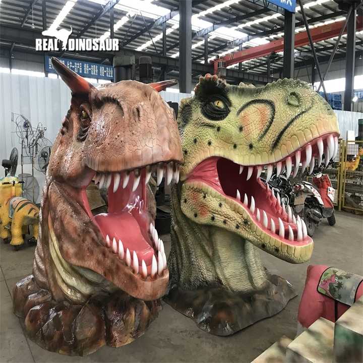 Dinosaur Photo Zone for Kids - Fiberglass Dinosaur Head