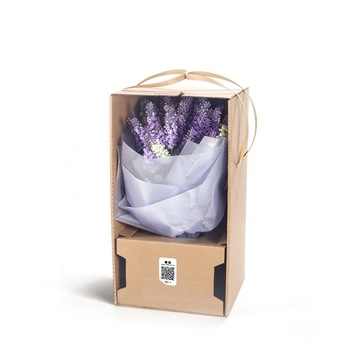 Customized Flower Delivery Corrugated Box With Handle, Unique Shipping ...