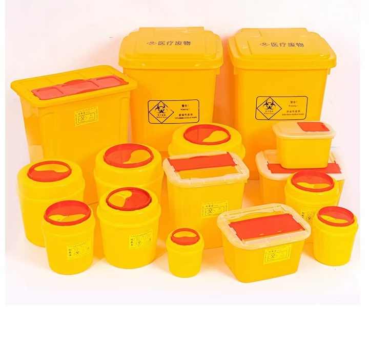 Medical Sharps Bucket Waste Sharps Box Yellow Disposable Sharps Box ...