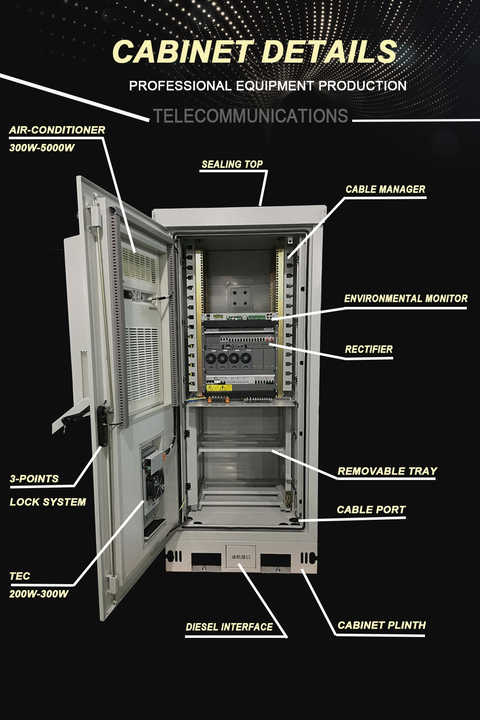 W-TEL IP67 OLT Telecom Equipment - Durable Outdoor Cabinet