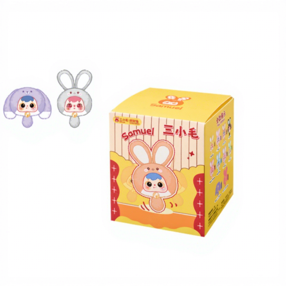 Authentic Wholesale Samuel Colorful Rabbit Chain Plush Bag Blind Box ...