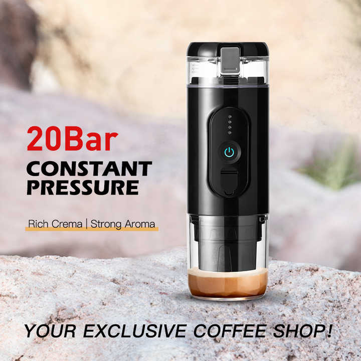 Mini Portable Espresso Machine Compatible Capsule and Ground Coffee for ...
